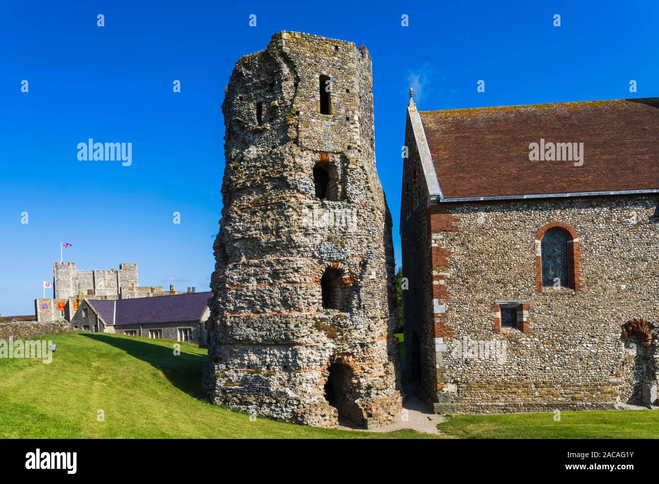 St mary of castro church in dover castle hi-res stock photography and ...