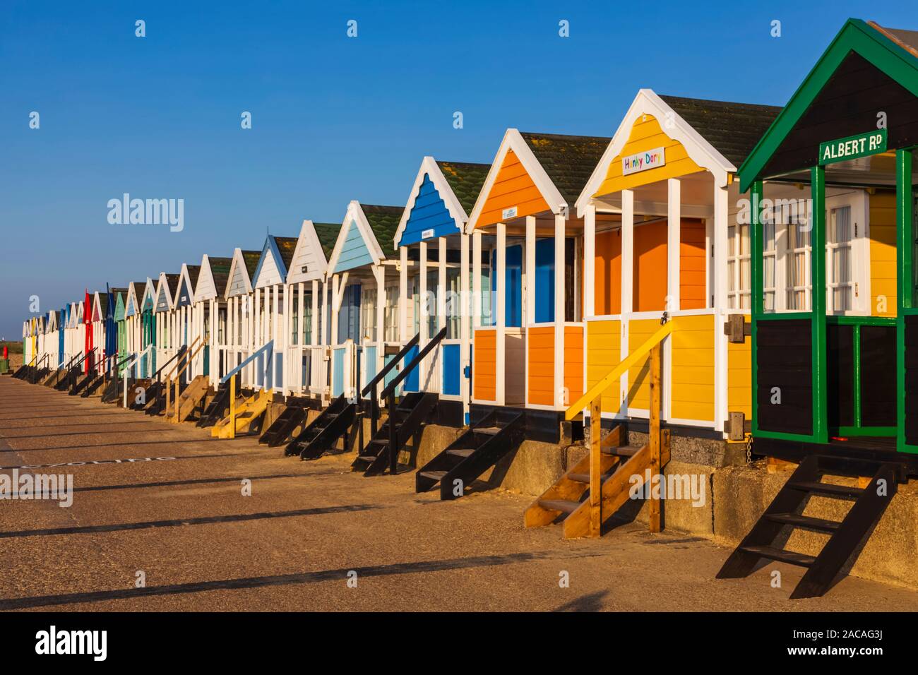 England, Suffolk, Southwold, Colourful Beach Huts Stock Photo - Alamy