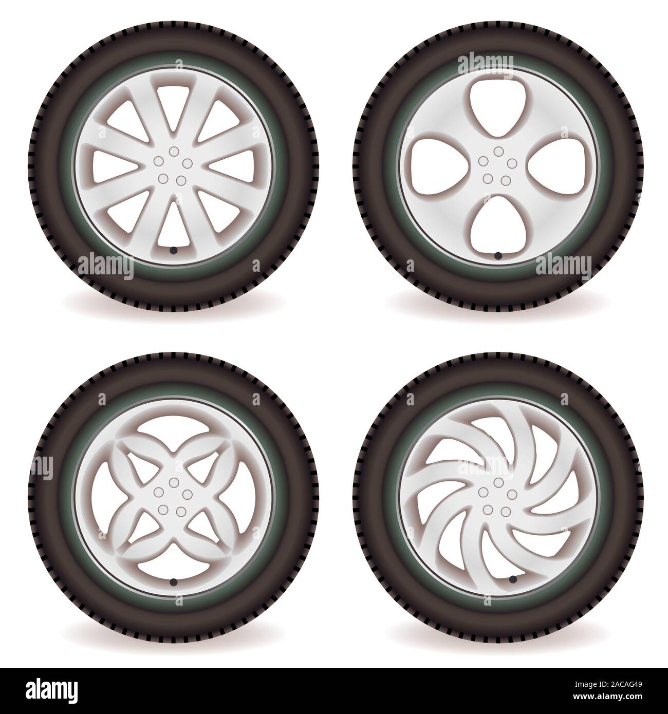 car wheel collection Stock Photo - Alamy