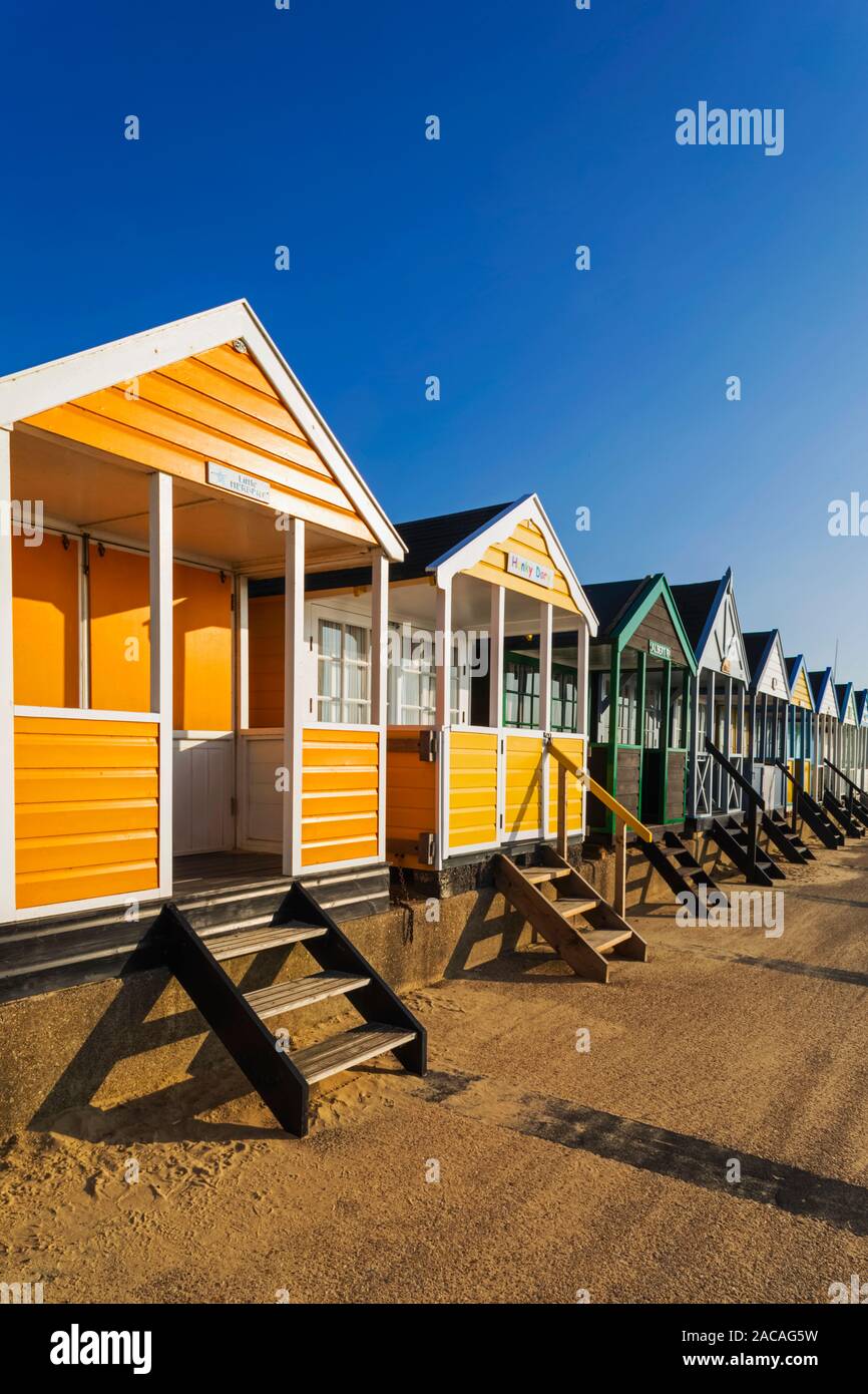 England, Suffolk, Southwold, Colourful Beach Huts Stock Photo - Alamy