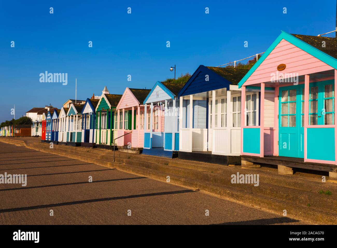England, Suffolk, Southwold, Colourful Beach Huts Stock Photo - Alamy