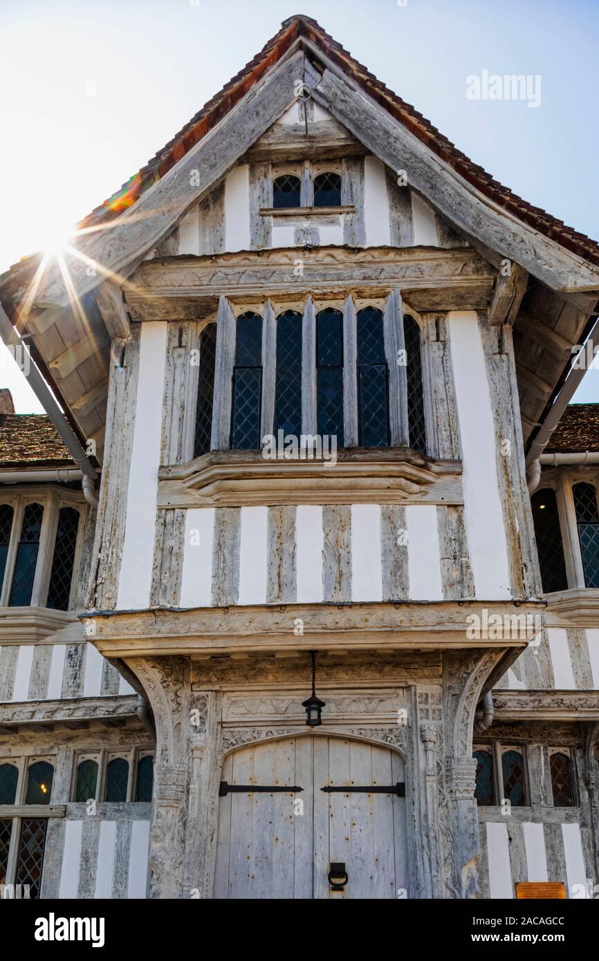 England, Suffolk, Lavenham, The Timber Framed Medieval Guildhall Museum ...