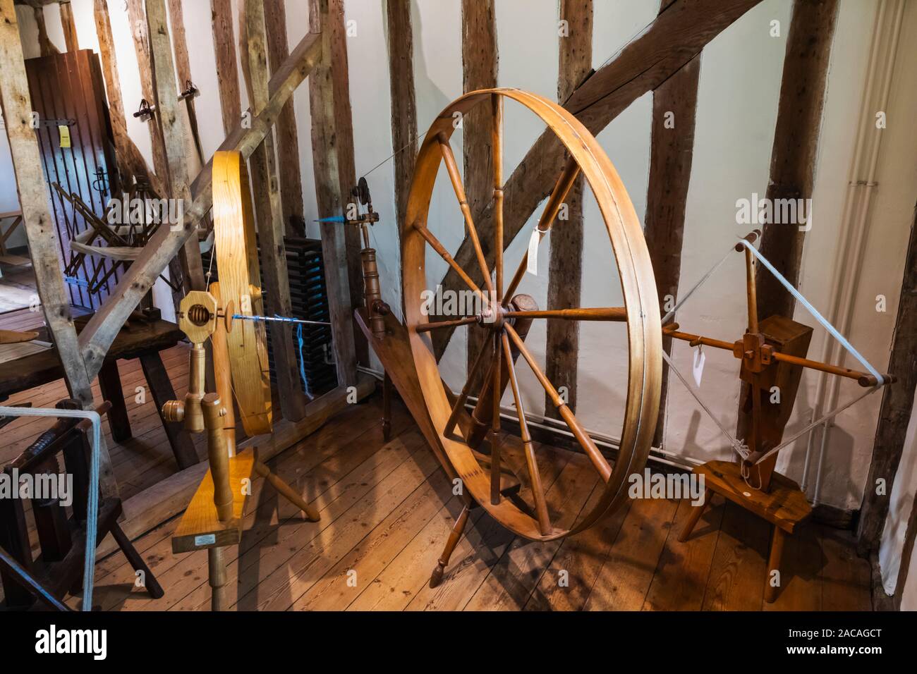 England, Suffolk, Lavenham, The Timber Framed Medieval Guildhall Museum ...