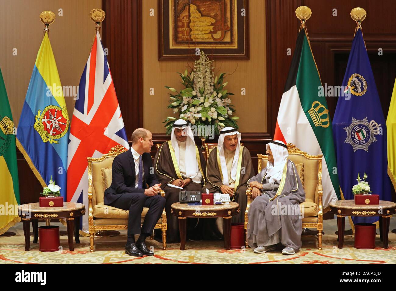 The Duke of Cambridge during his audience with the Amir of Kuwait, His ...