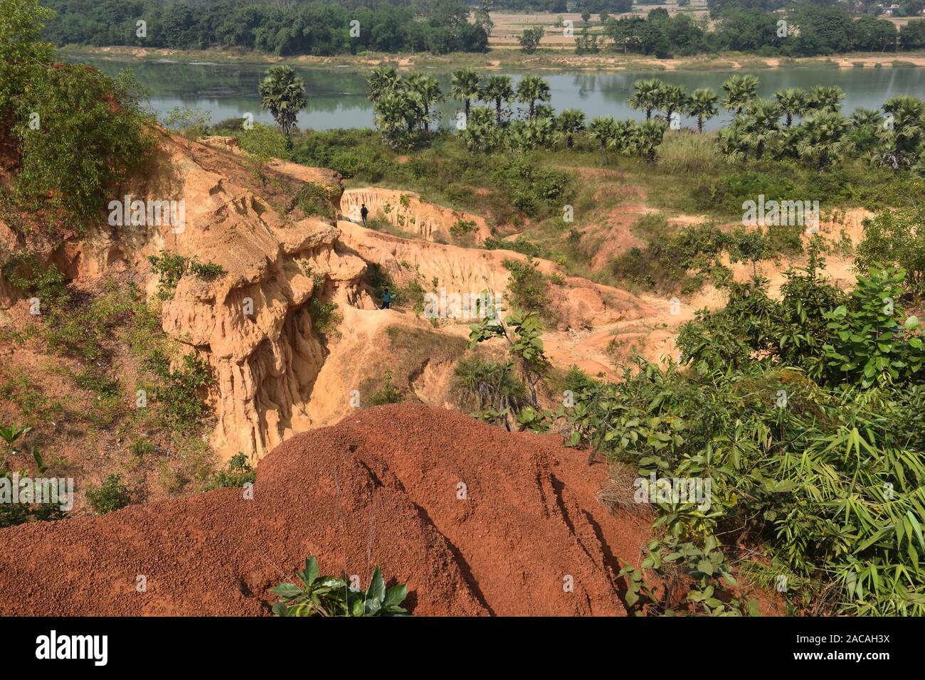 Gangani ravines at the bank of the river Shilabati or Shilai in Garbeta ...