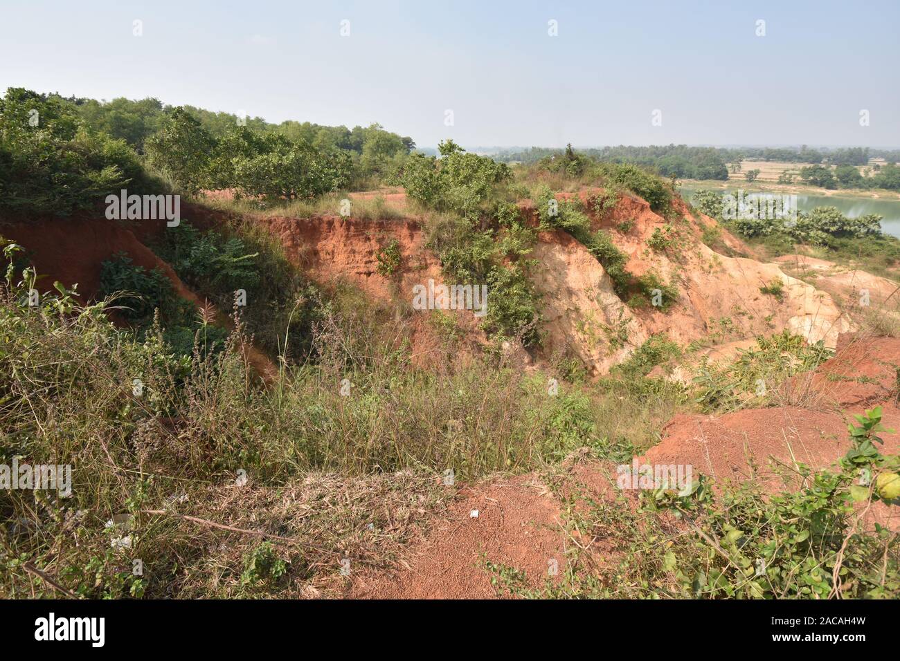 Gangani ravines at the bank of the river Shilabati or Shilai in Garbeta ...