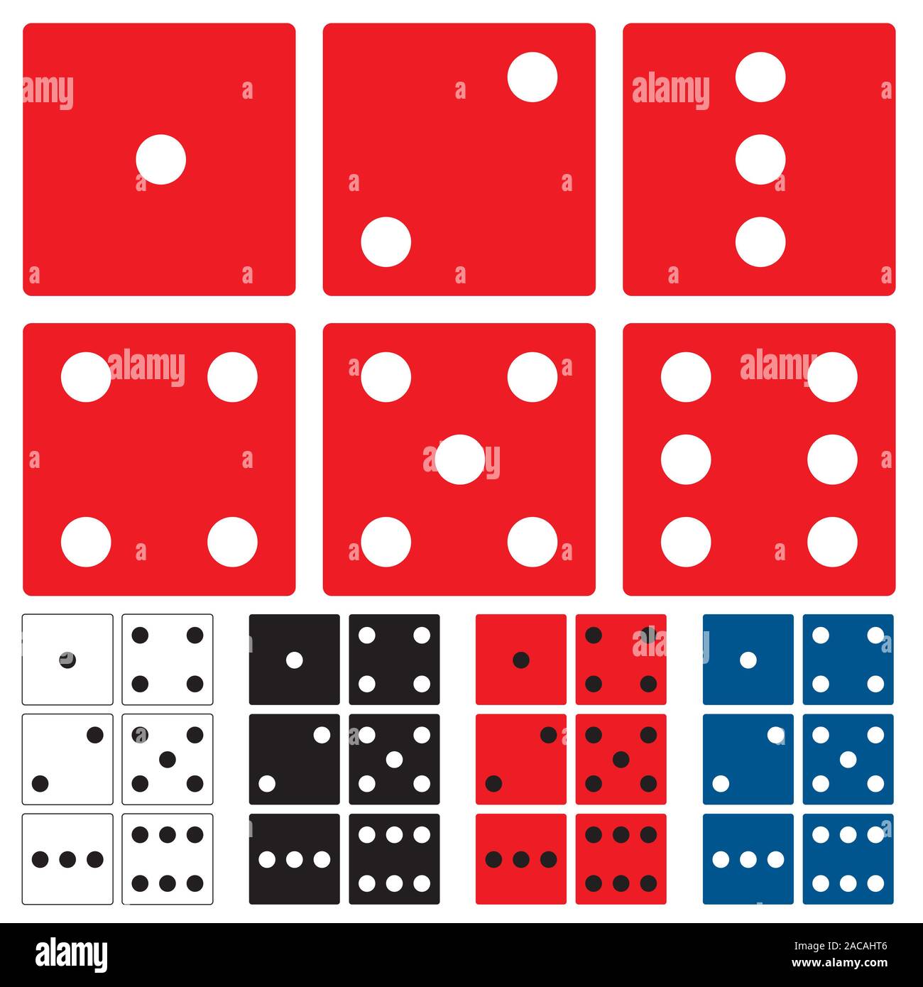 Two dice blue red Cut Out Stock Images & Pictures - Alamy