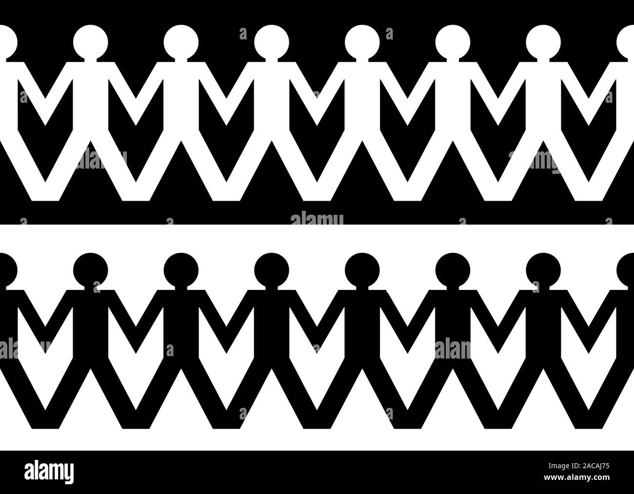 paper chain men Stock Photo - Alamy