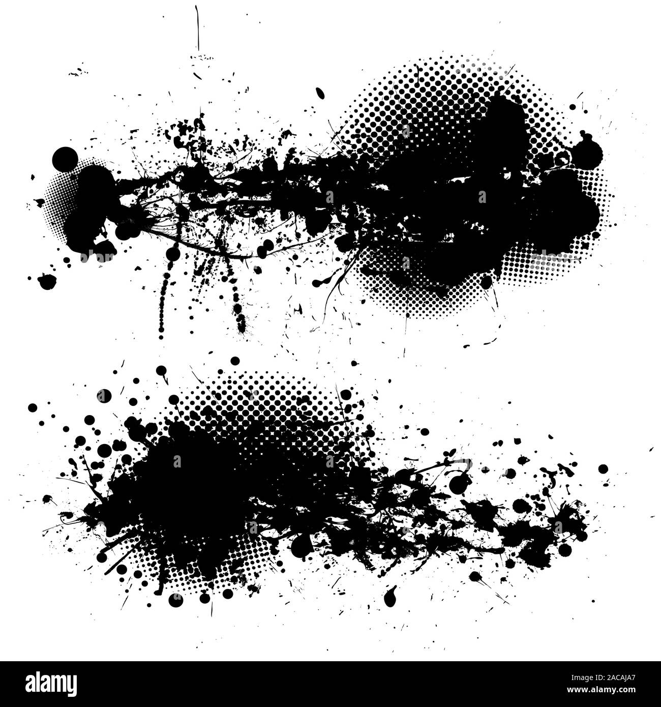 grunge ink splat pair Stock Photo - Alamy