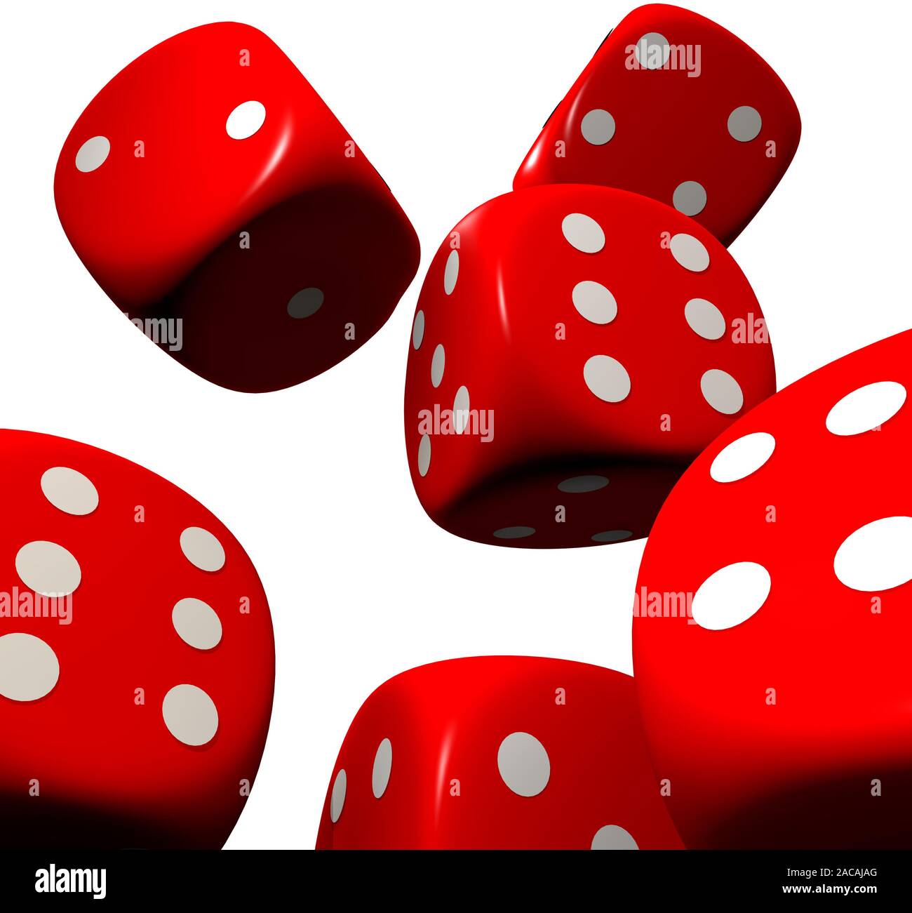 red dice falling Stock Photo - Alamy