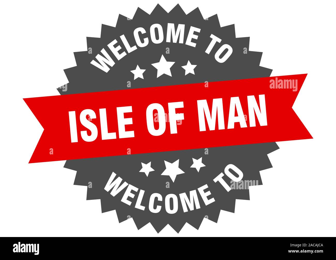Isle Of Man sign. welcome to Isle Of Man red sticker Stock Vector Image ...