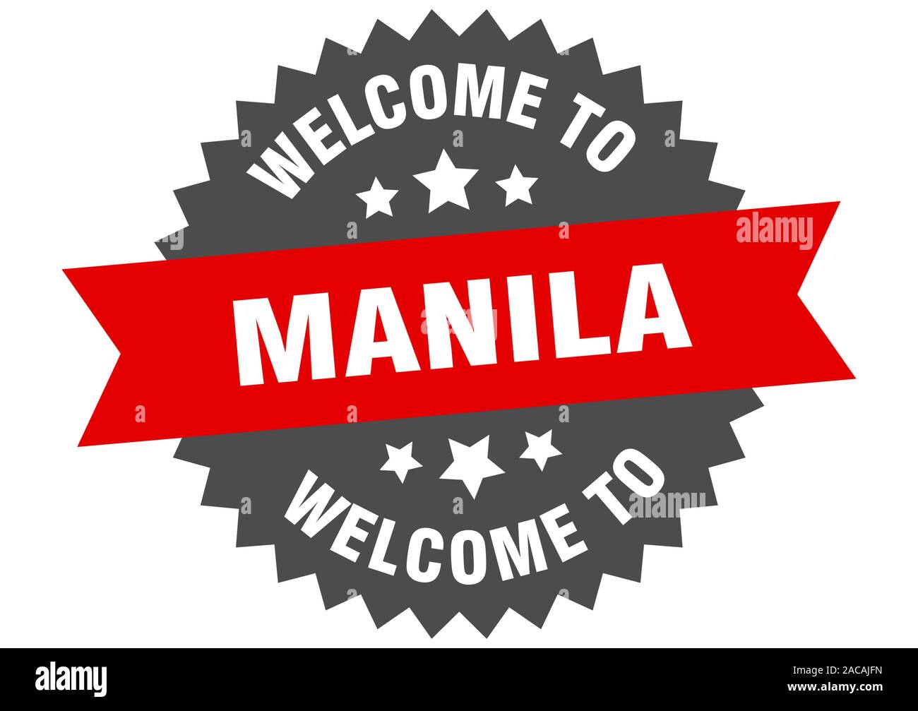 Manila sign. welcome to Manila red sticker Stock Vector Image & Art - Alamy