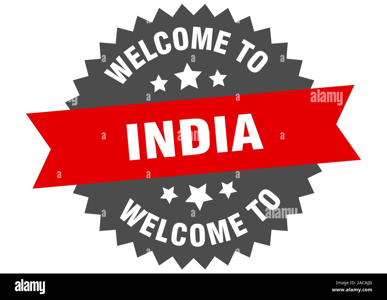 India sign. welcome to India red sticker Stock Vector Image & Art - Alamy