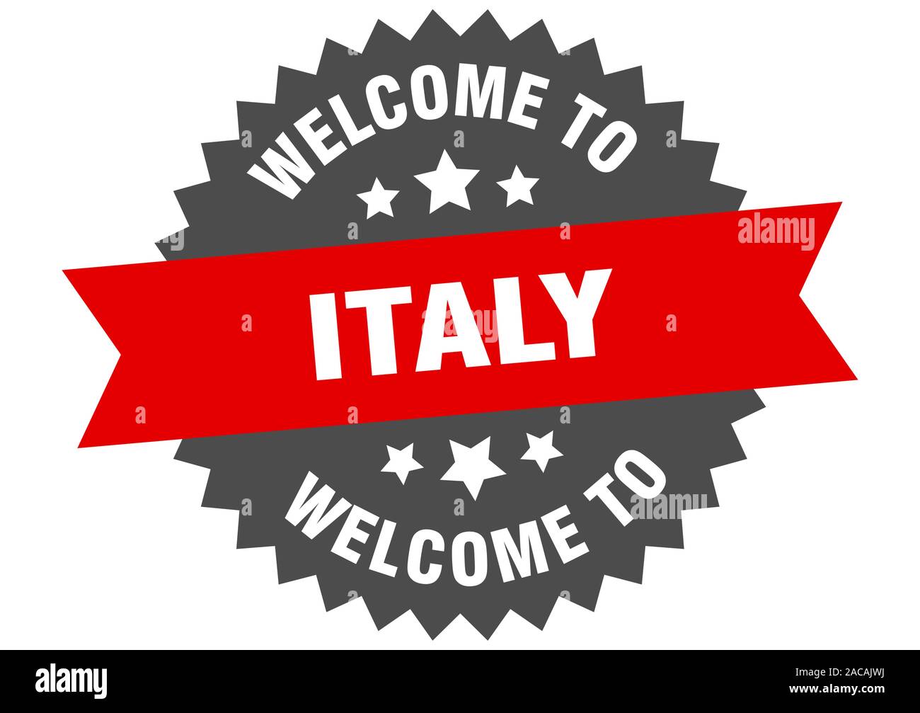 Italy sign. welcome to Italy red sticker Stock Vector Image & Art - Alamy