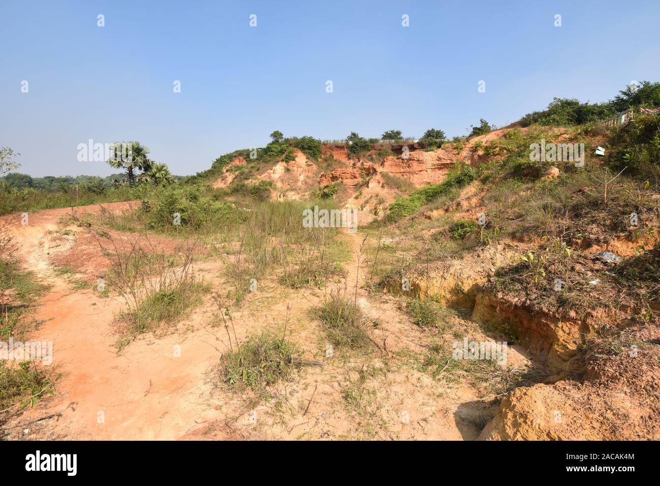 Gangani ravines at the bank of the river Shilabati or Shilai in Garbeta ...