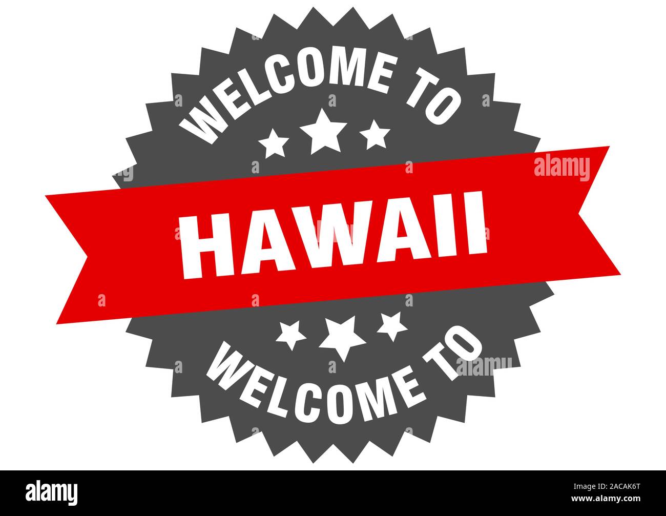 Hawaii sign. welcome to Hawaii red sticker Stock Vector Image & Art - Alamy