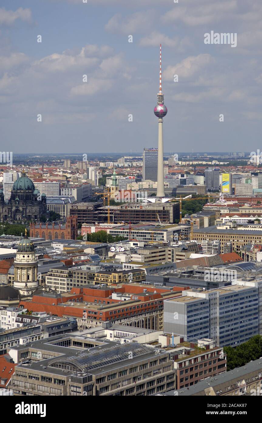 Aerial view of Berlin with television tower Stock Photo - Alamy