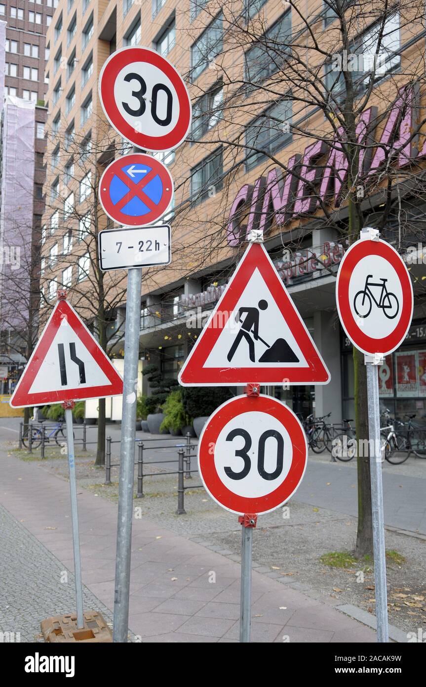 Many traffic signs on one place as symbol picture for Schilderwald ...