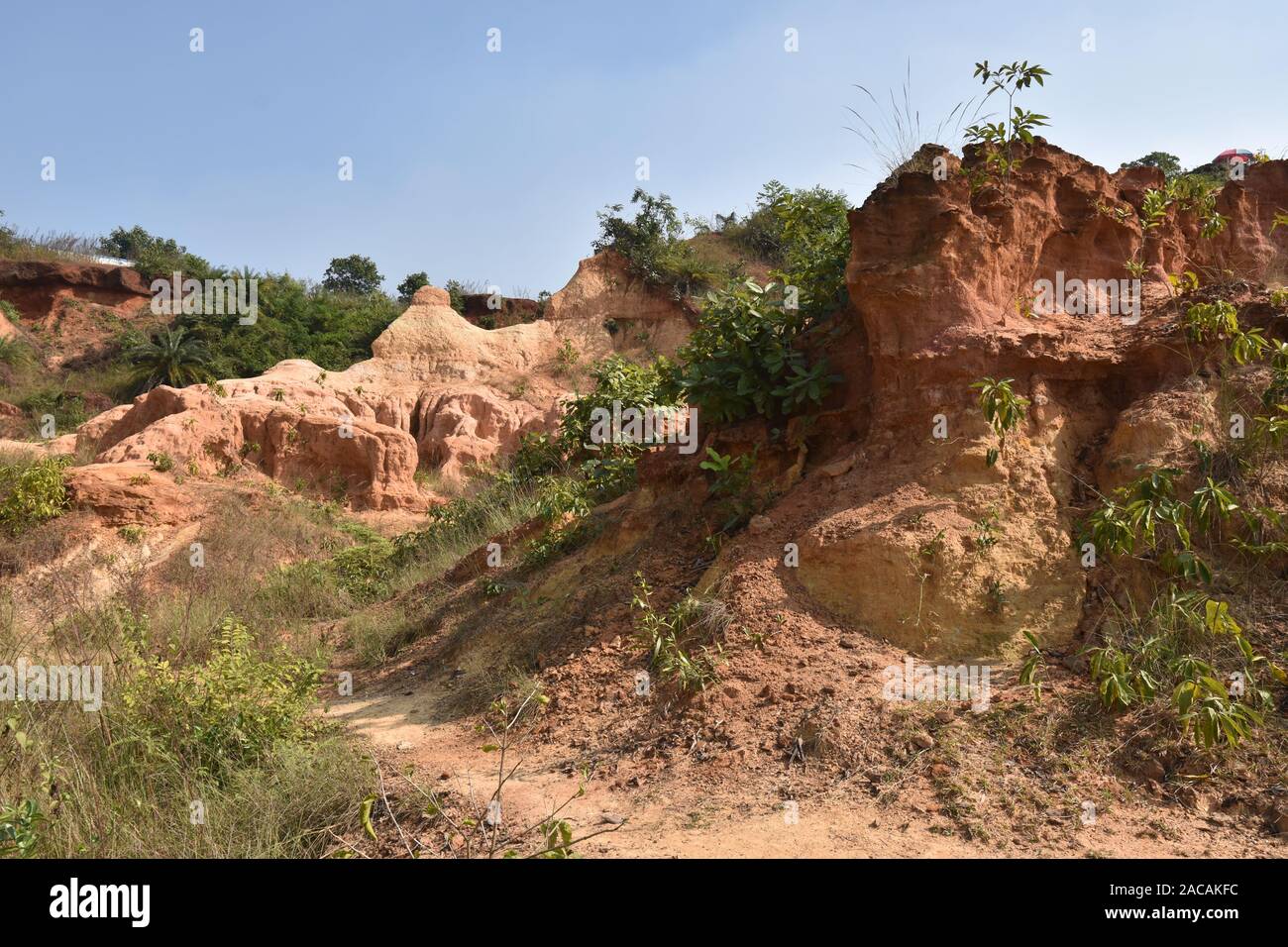 Gangani ravines at the bank of the river Shilabati or Shilai in Garbeta ...