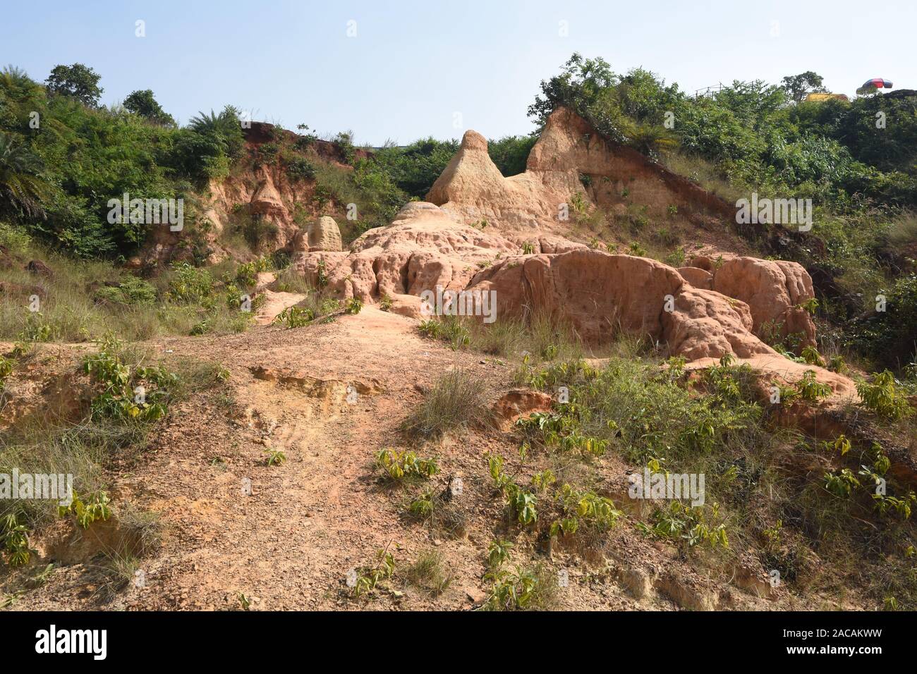 Gangani ravines at the bank of the river Shilabati or Shilai in Garbeta ...