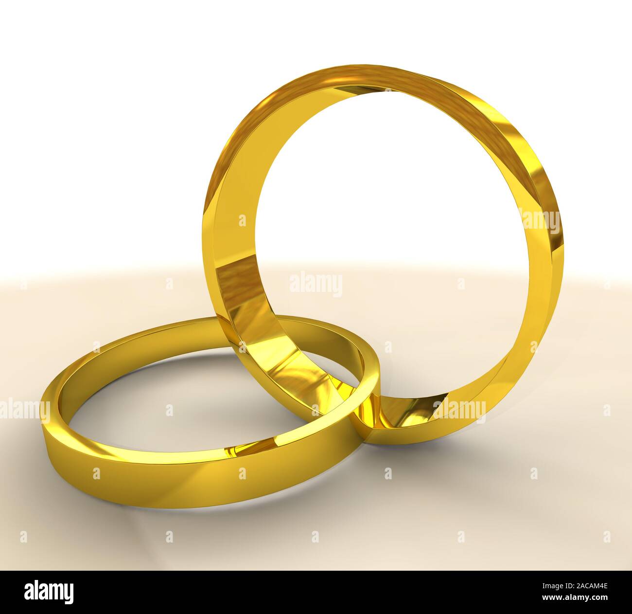 two gold wedding rings Stock Photo - Alamy