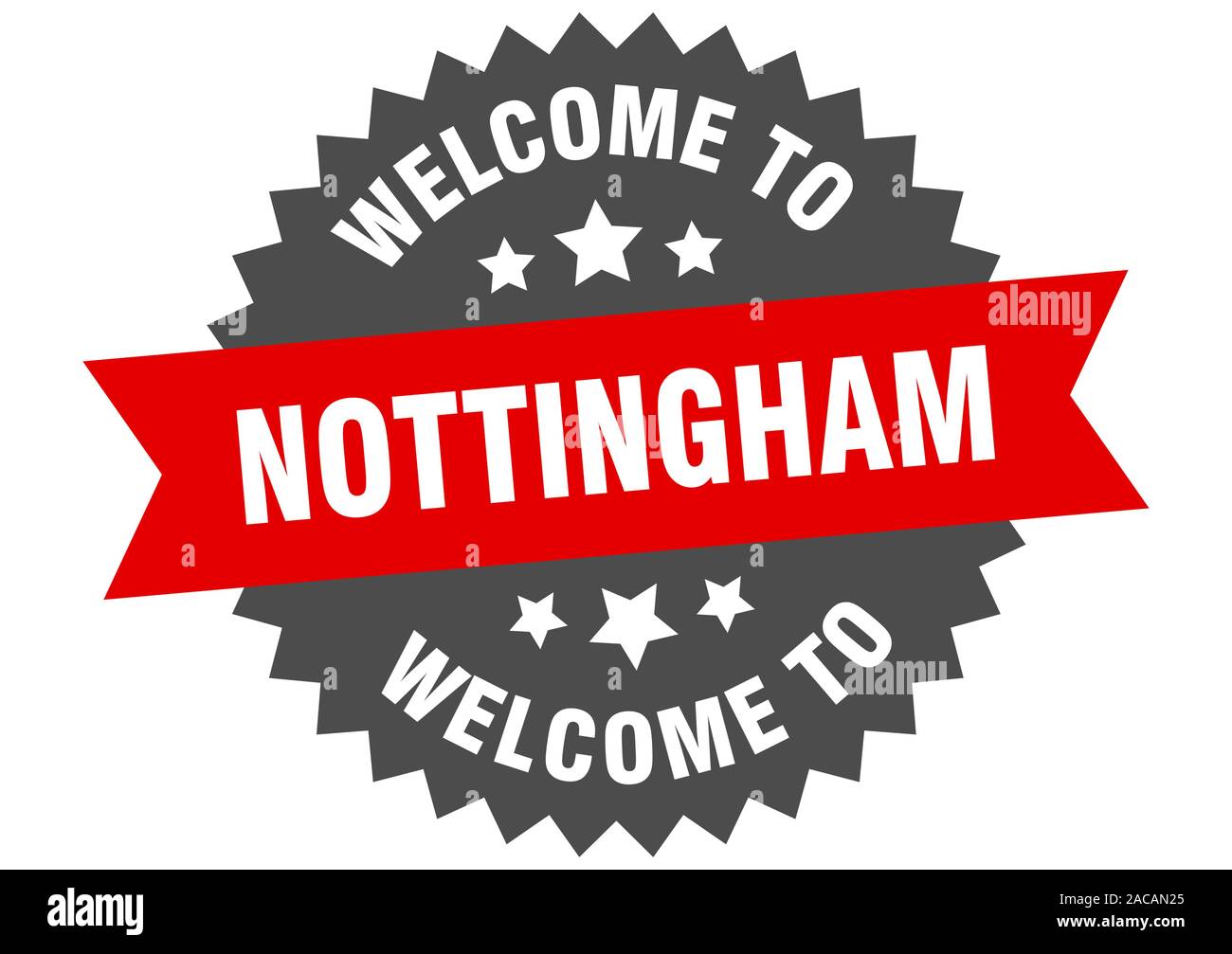 Nottingham sign. welcome to Nottingham red sticker Stock Vector Image ...