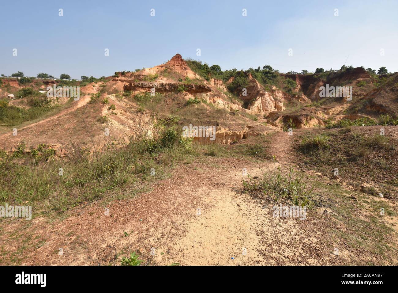 Gangani ravines at the bank of the river Shilabati or Shilai in Garbeta ...