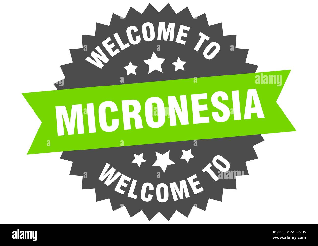 Micronesia sign. welcome to Micronesia green sticker Stock Vector Image ...
