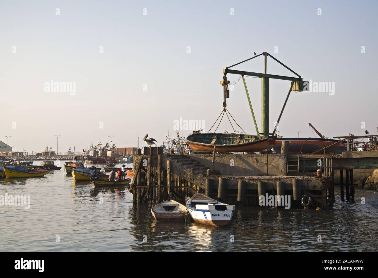 Port of Arica, Pacific Ocean, North of Chile, harbor from Arica ...