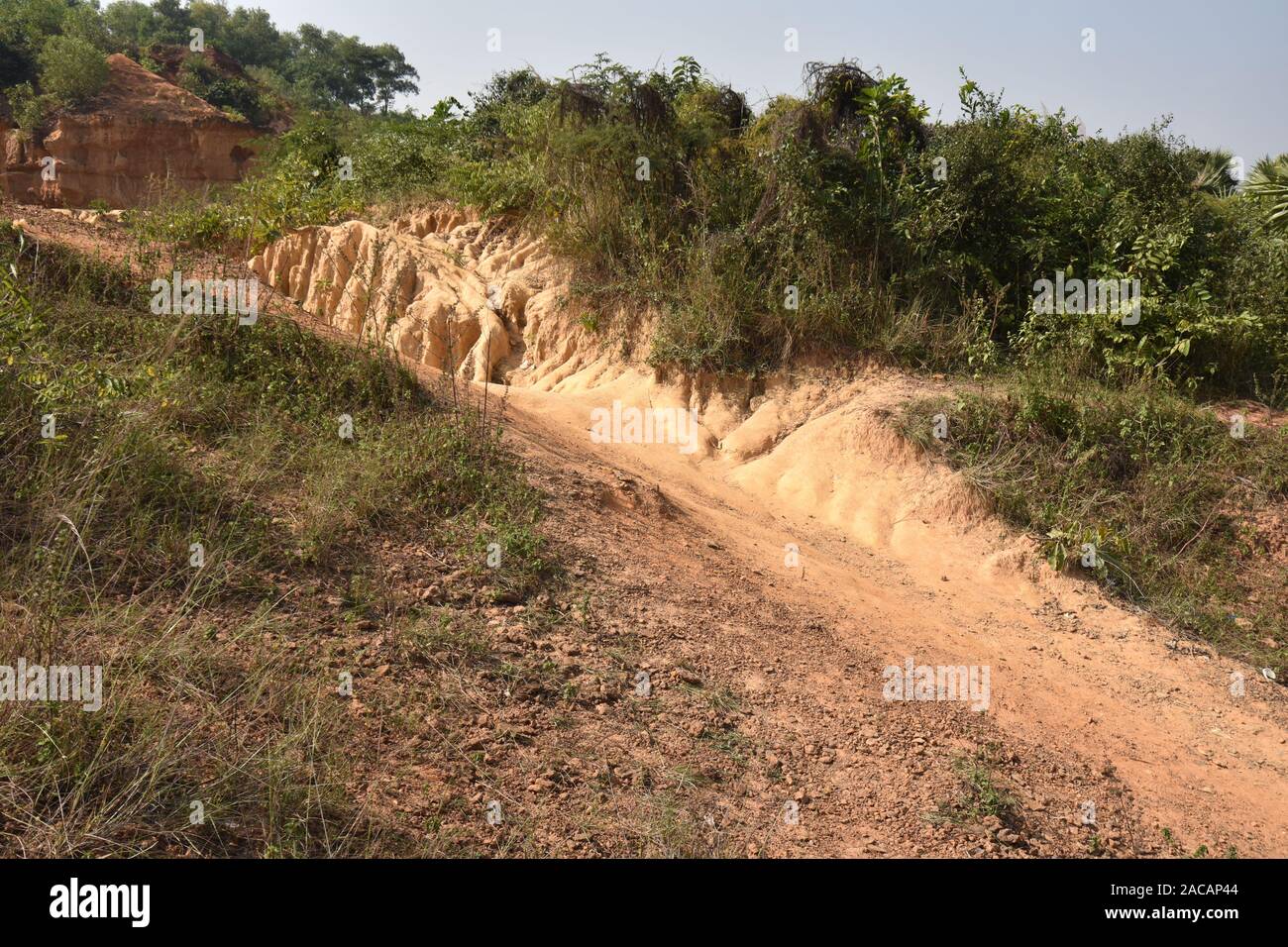 Gangani ravines at the bank of the river Shilabati or Shilai in Garbeta ...
