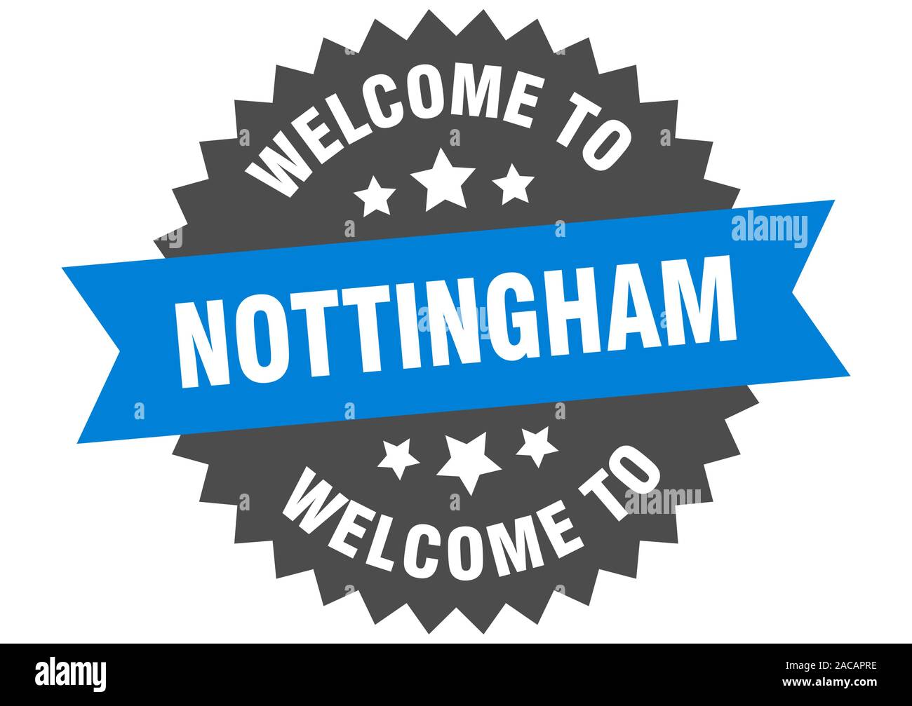 Nottingham sign. welcome to Nottingham blue sticker Stock Vector Image ...
