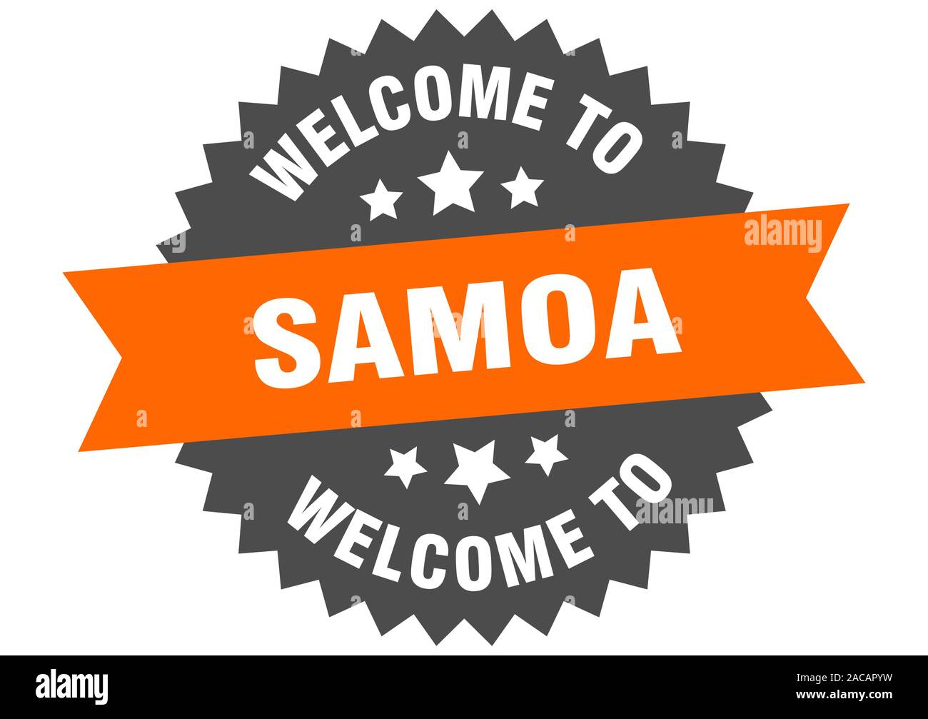Samoa sign. welcome to Samoa orange sticker Stock Vector Image & Art ...