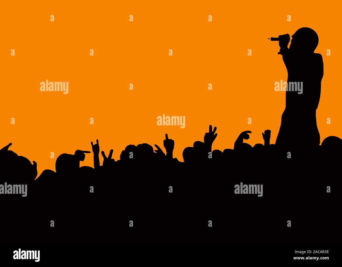 concert crowd wave Stock Photo - Alamy