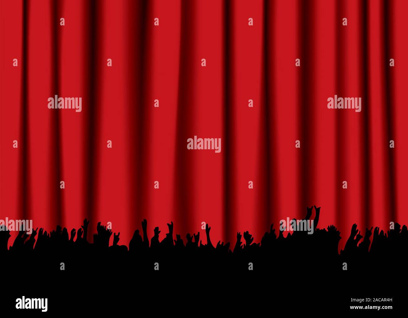 concert crowd red curtain Stock Photo - Alamy