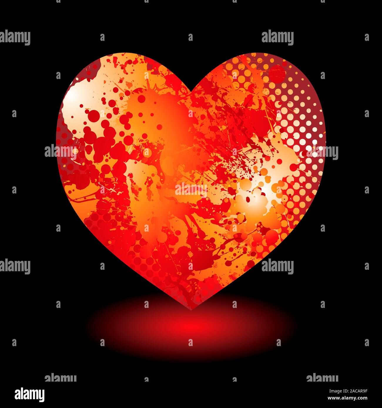 Ink splatter heart hi-res stock photography and images - Alamy