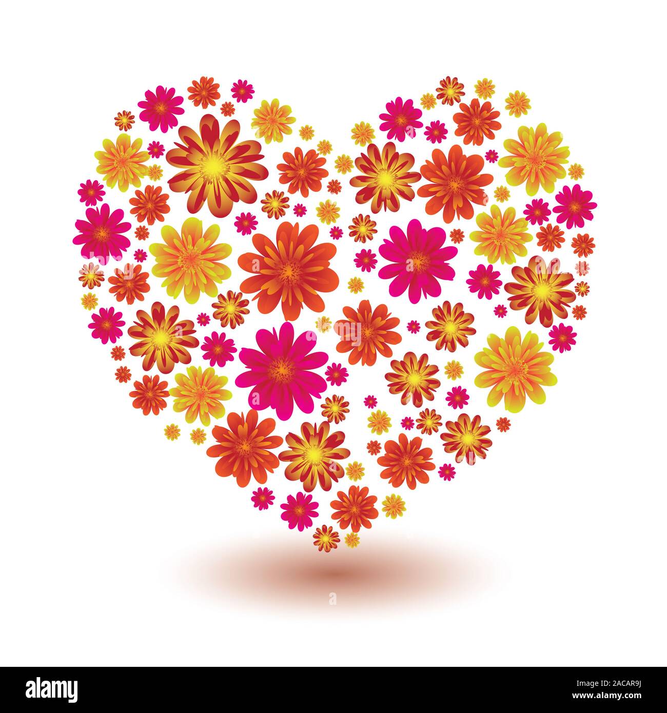 floral heart shape Stock Photo - Alamy