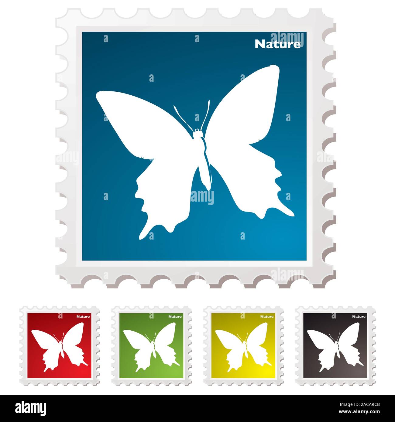 Postage stamp butterfly hi-res stock photography and images - Alamy