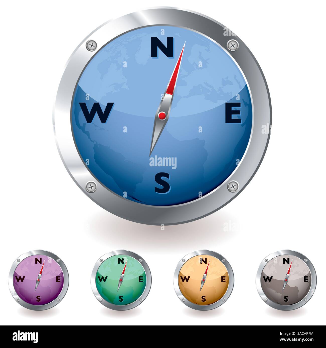 world globe compass Stock Photo - Alamy