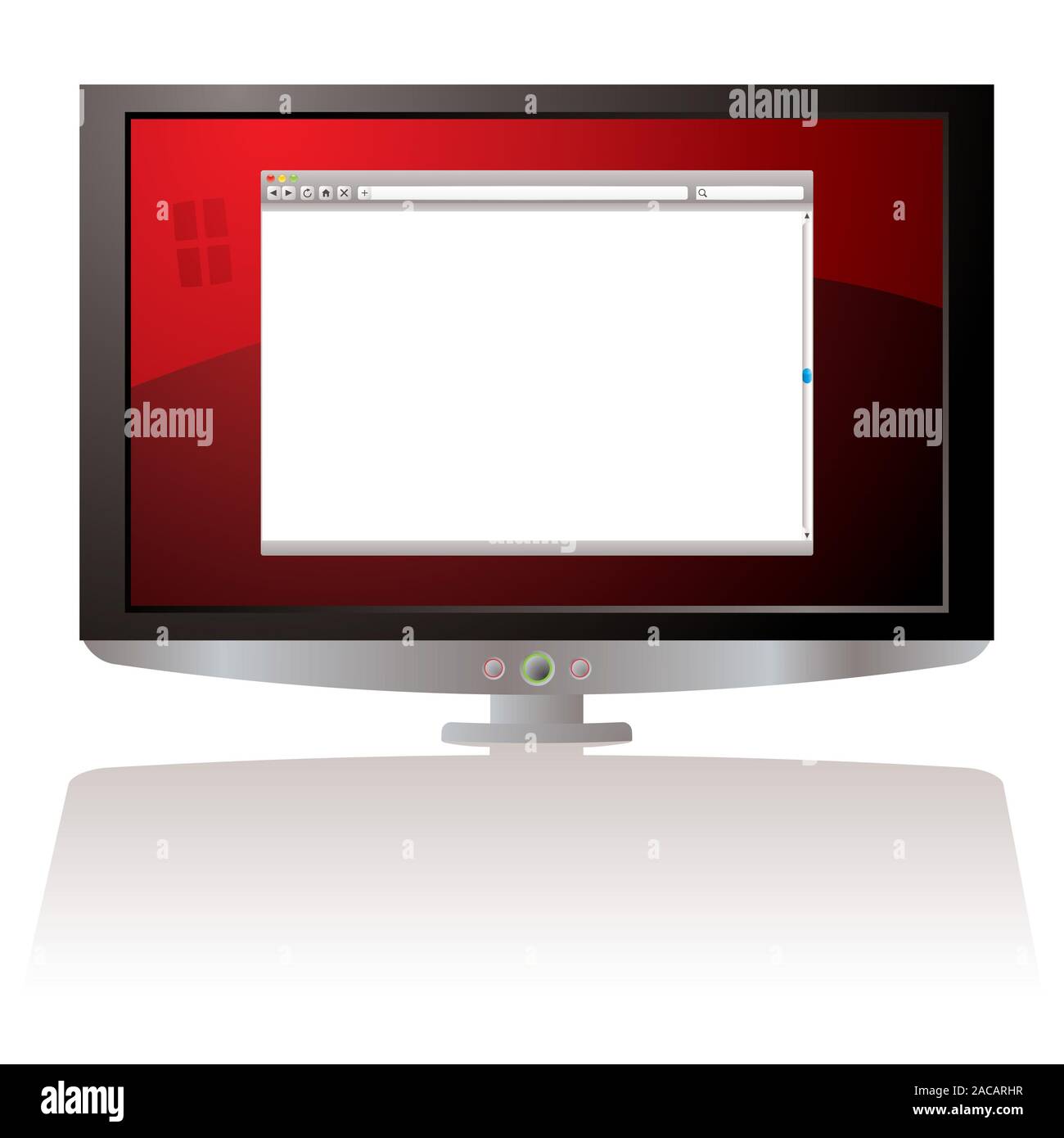 LCD red web browser monitor Stock Photo - Alamy