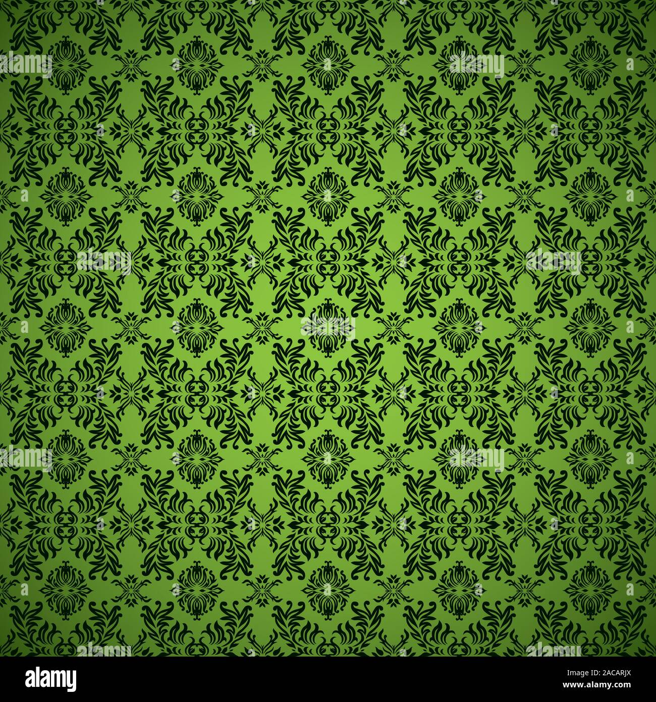 gothic seamless green wallpaper Stock Photo - Alamy