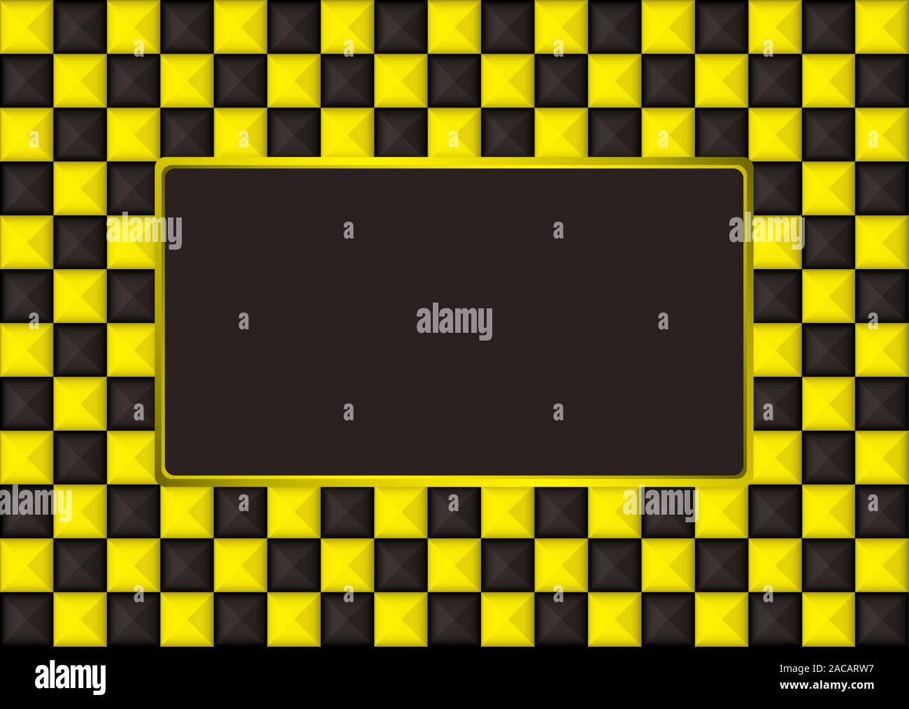 checkered gold picture frame Stock Photo - Alamy