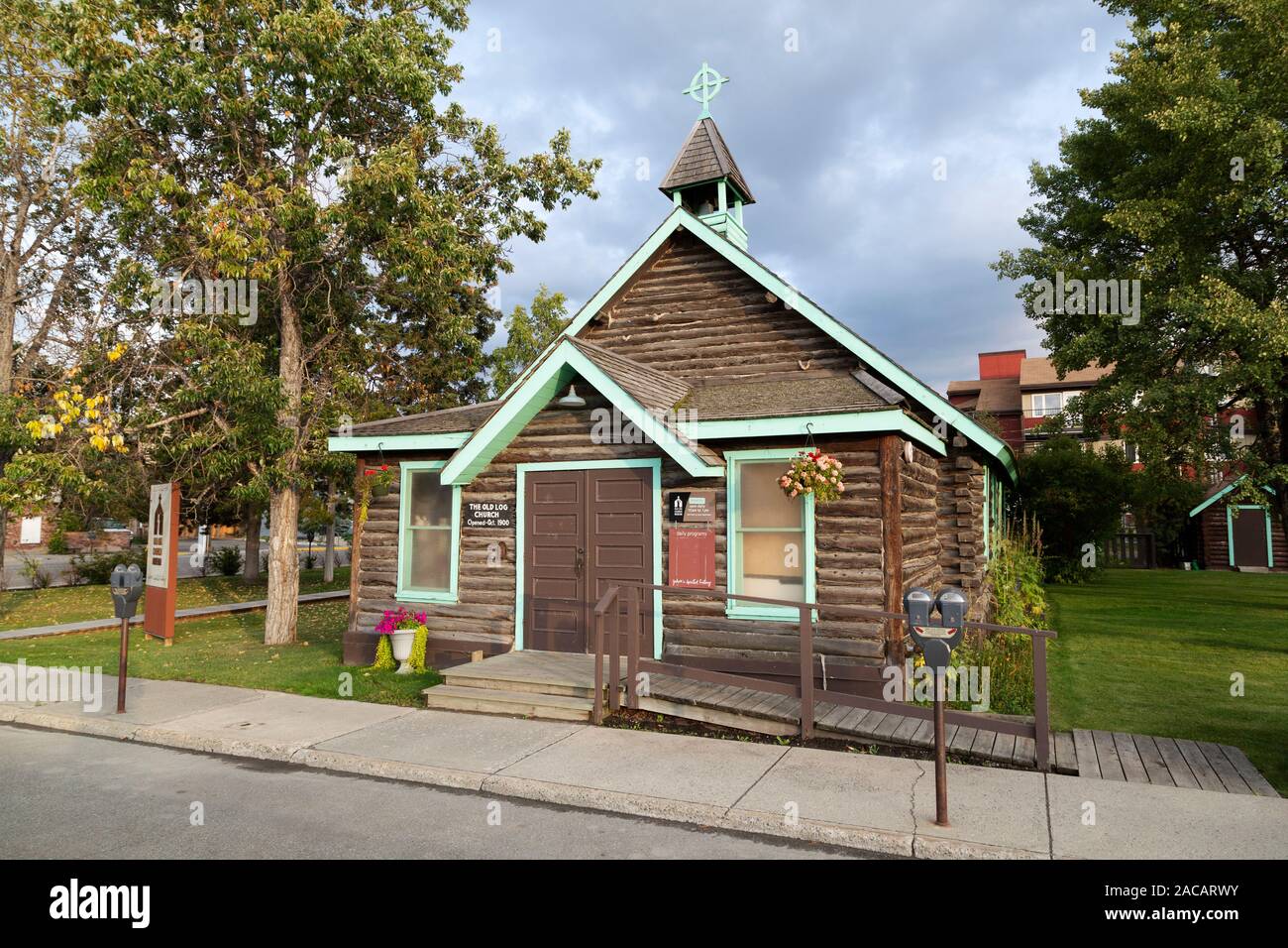 The Old Log Church in Whitehorse, the Yukon, Canada. The place of ...