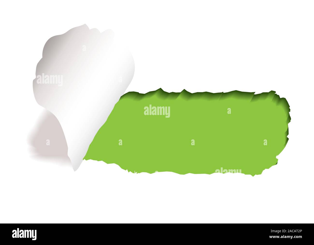 green paper slot tear Stock Photo - Alamy