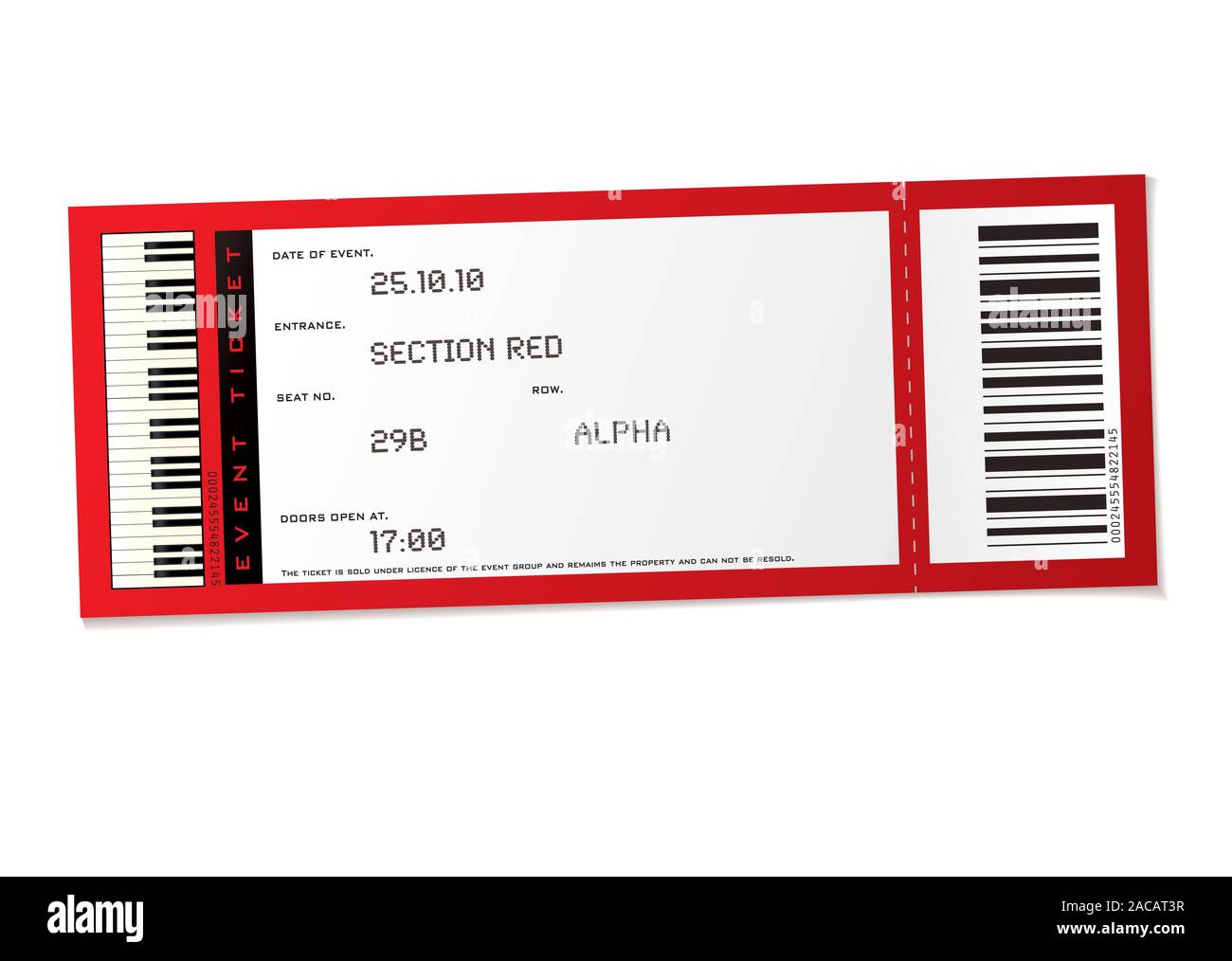 concert event ticket Stock Photo - Alamy