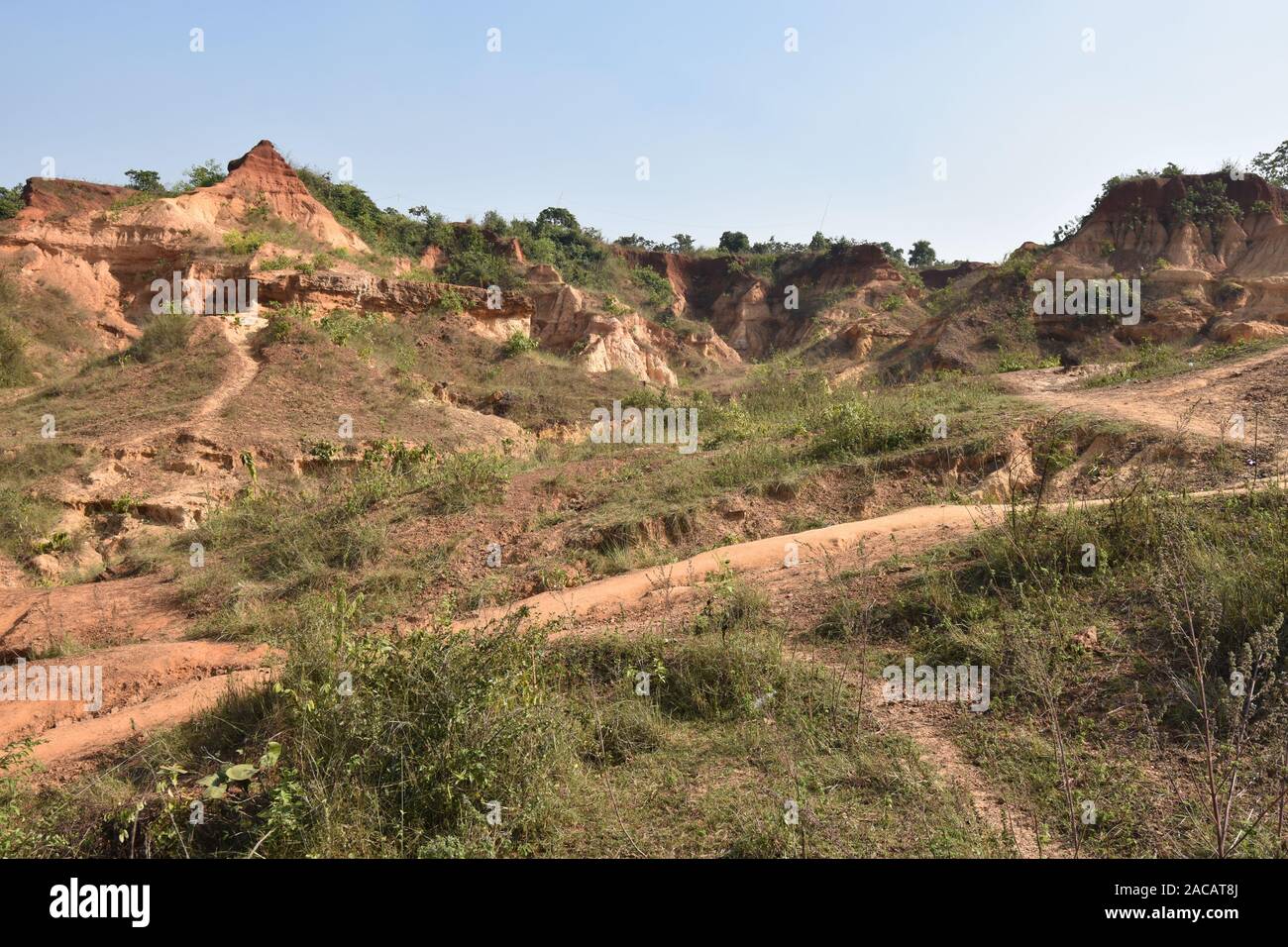 Gangani ravines at the bank of the river Shilabati or Shilai in Garbeta ...
