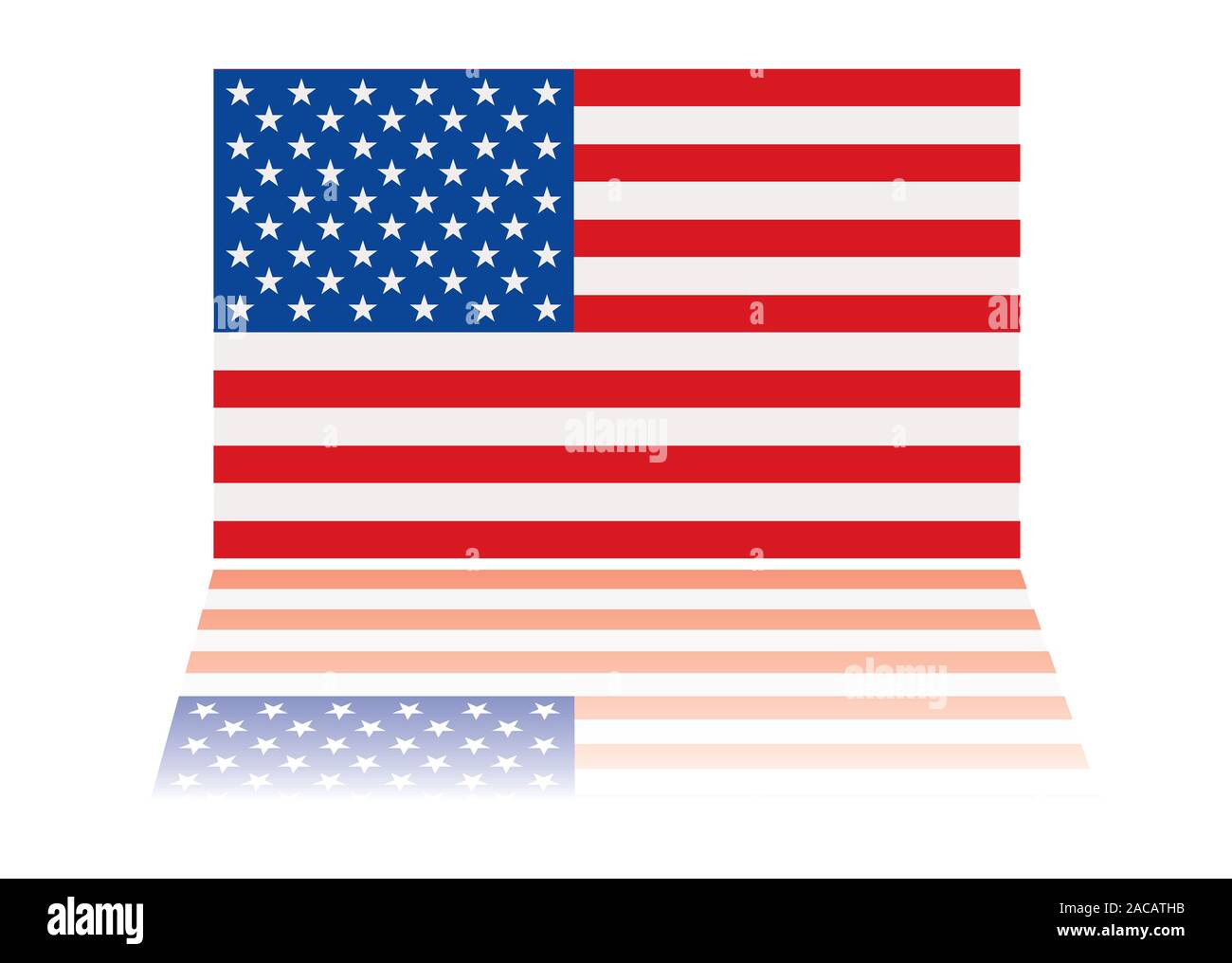 american flag reflection Stock Photo - Alamy