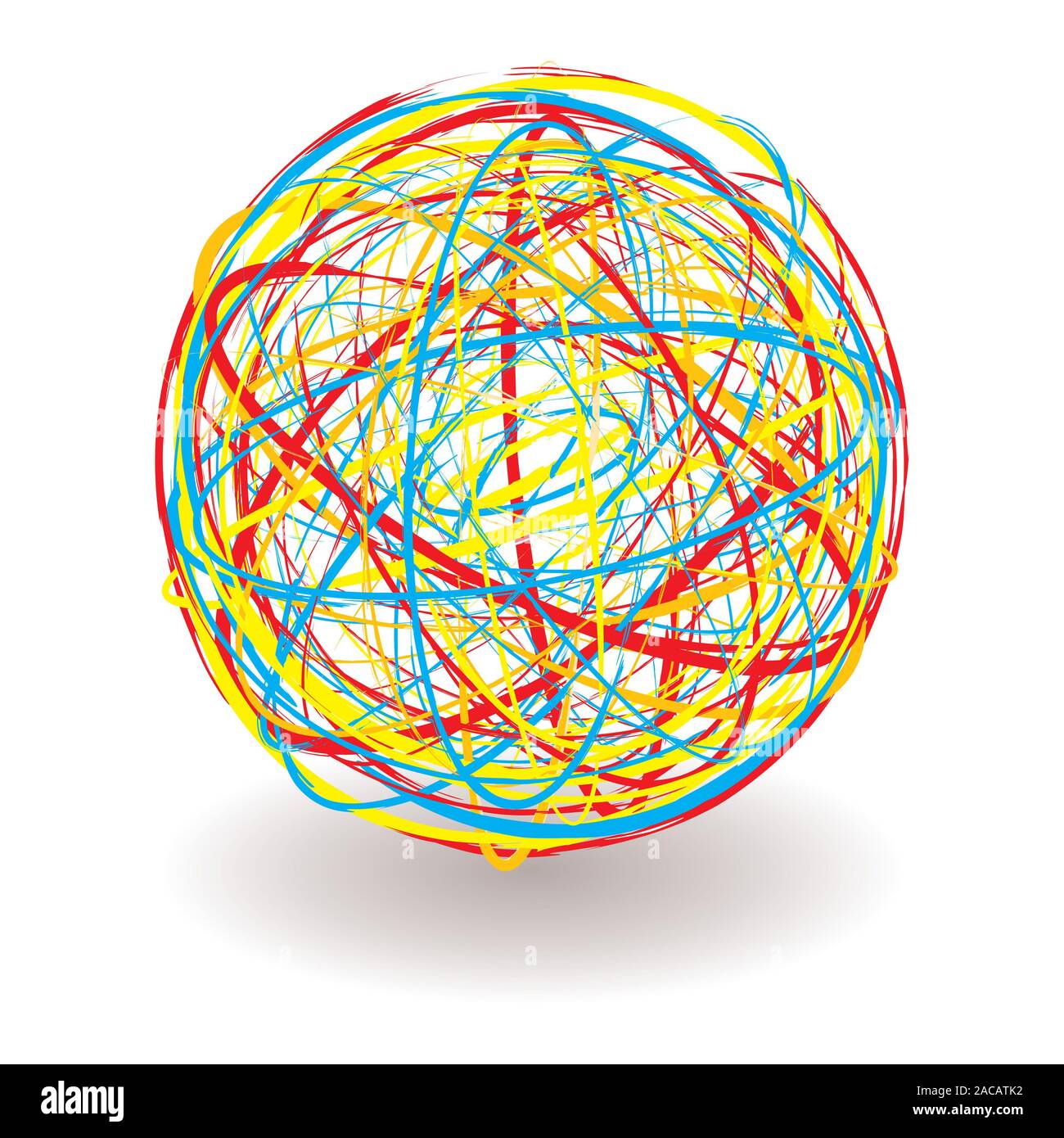 scribble color ball Stock Photo - Alamy