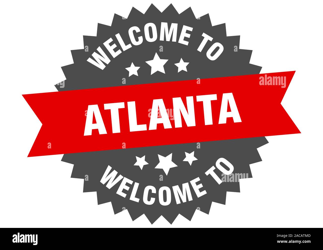 Atlanta sign. welcome to Atlanta red sticker Stock Vector Image & Art ...
