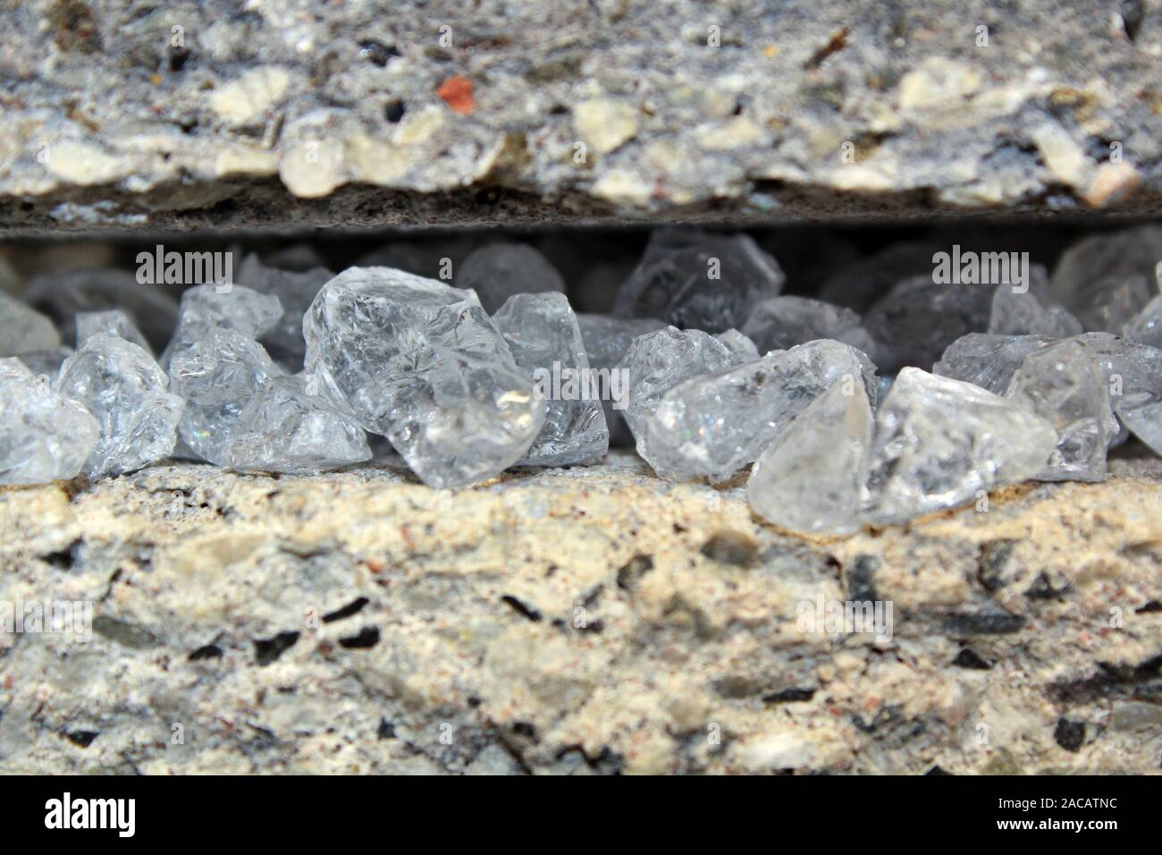enclosed diamonds in stone, almost as in reality Stock Photo - Alamy