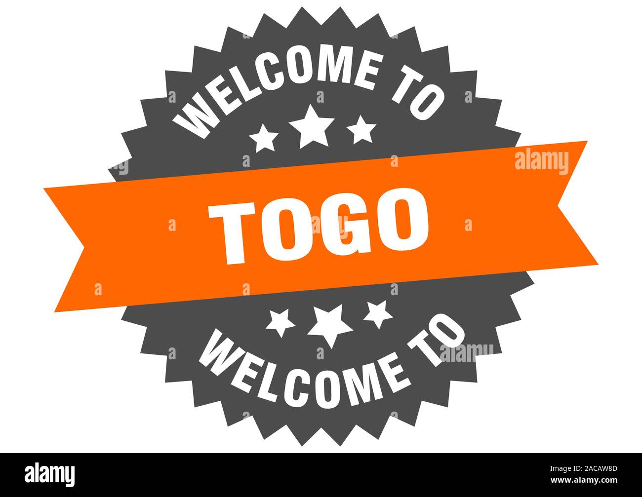 Togo sign. welcome to Togo orange sticker Stock Vector Image & Art - Alamy